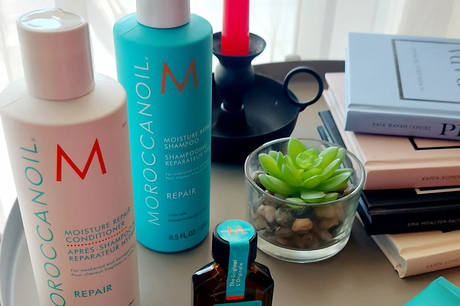Περιποίηση μαλλιών με Moroccanoil και έλαιο argan
