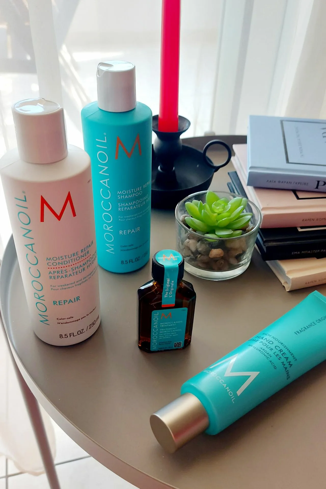 Περιποίηση μαλλιών με Moroccanoil και έλαιο argan
